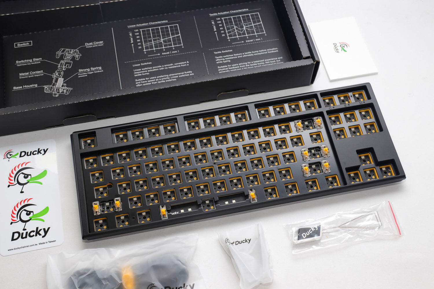 Ducky One 3 TKL Black Barebones Hotswap RGB Mechanical Keyboard