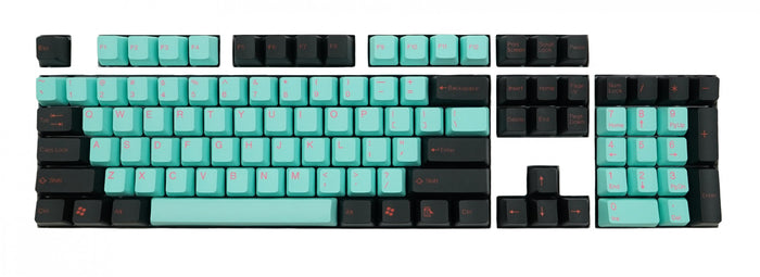Tai-Hao Teal / Black 116 Key OEM Profile Double Shot PBT Keycap Set