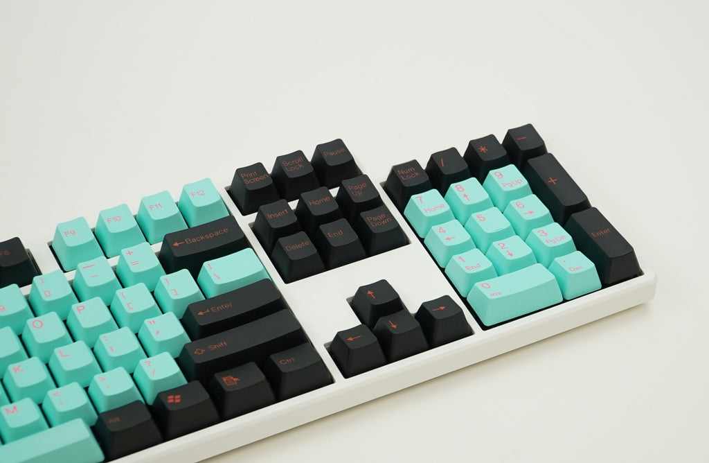 Tai-Hao Teal / Black 116 Key OEM Profile Double Shot PBT Keycap Set