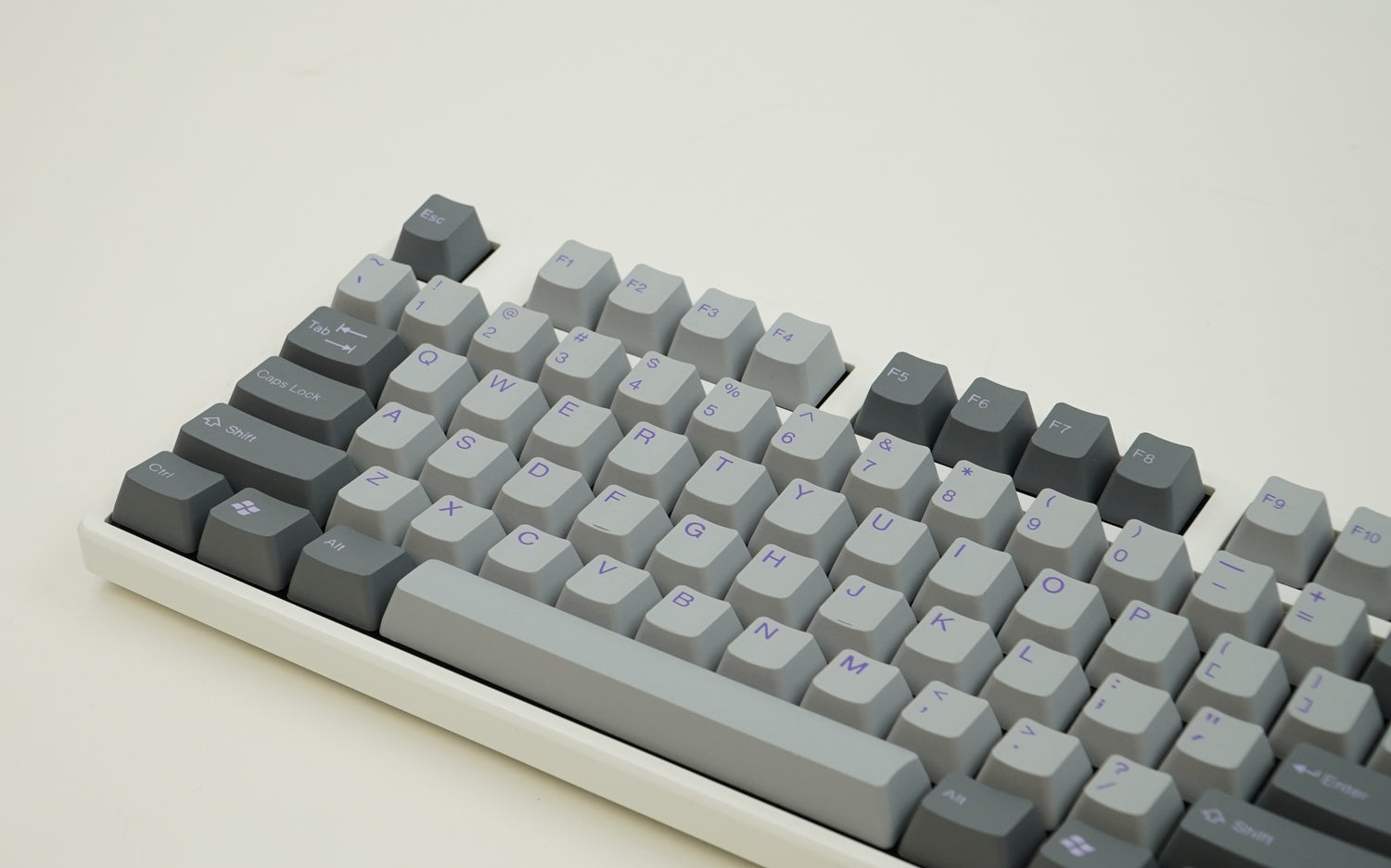 Tai-Hao Grey / Dark Grey w/ Purple Legends 104 Key OEM Profile PBT Dou