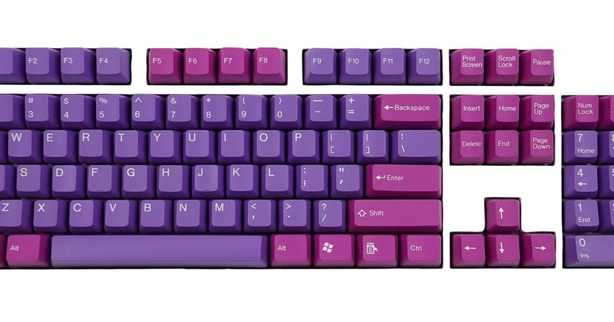 Tai-Hao Purple / Pink 115 Key OEM Profile Double Shot ABS Keycap Set