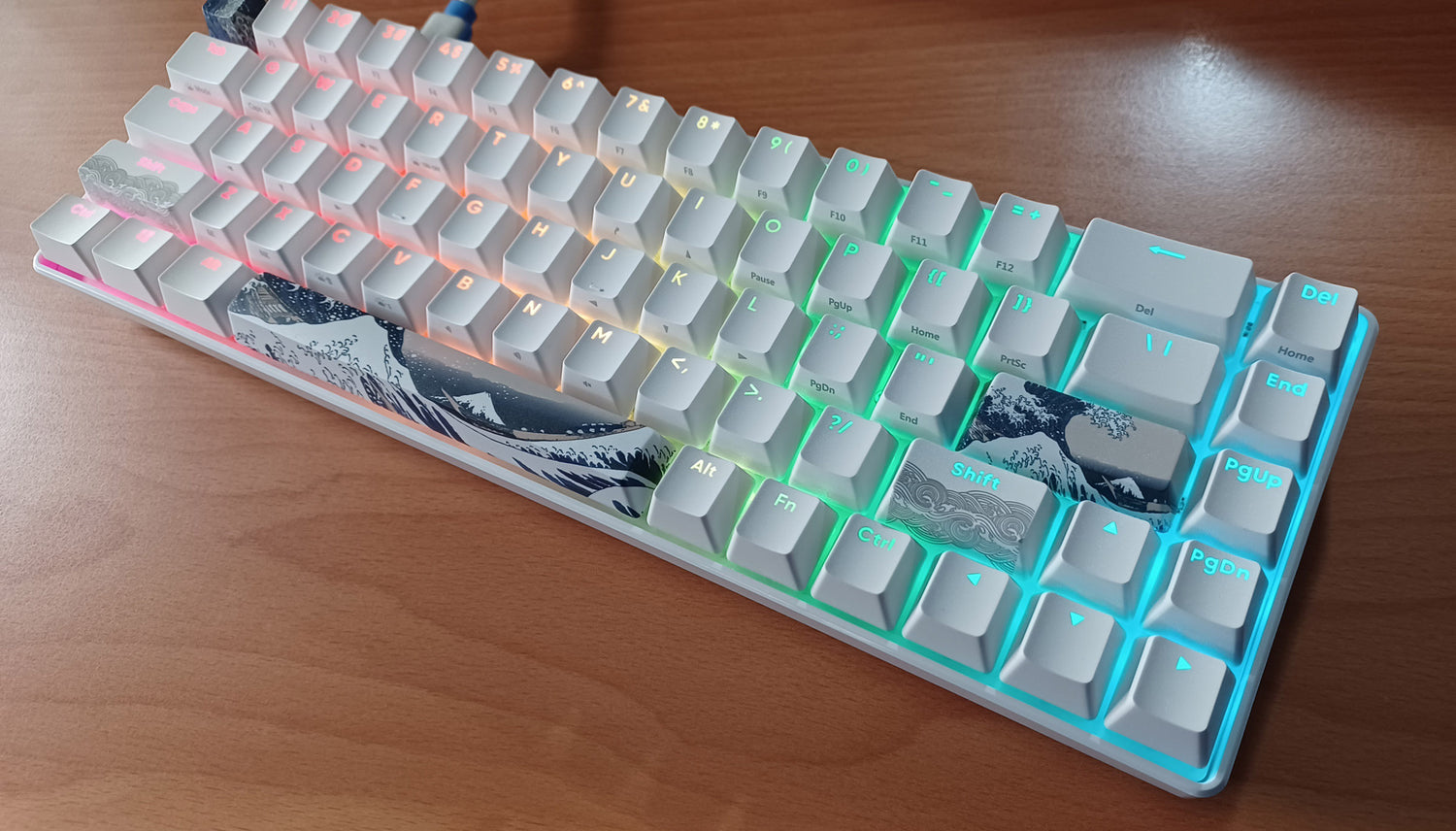KBParadise V65 Great Wave 65% Hotswap RGB Double Shot PBT Mechanical K