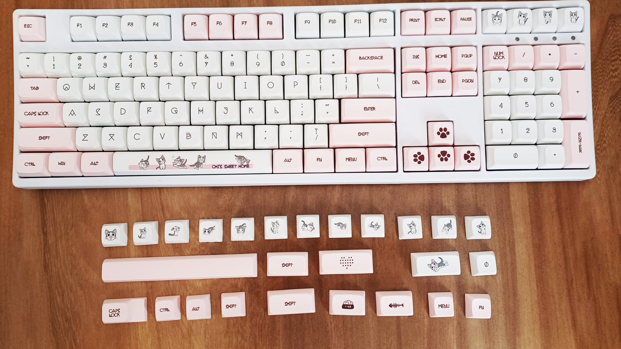 KBParadise Shorthair Cat 133 Key XDA Profile Dye Sub PBT Keycap Set