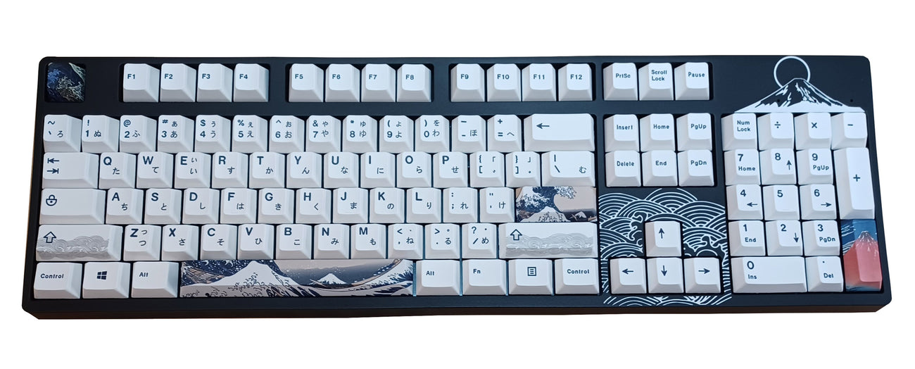 KBParadise Great Wave Japan 126 Key Cherry Profile Dye Sub PBT Keycap