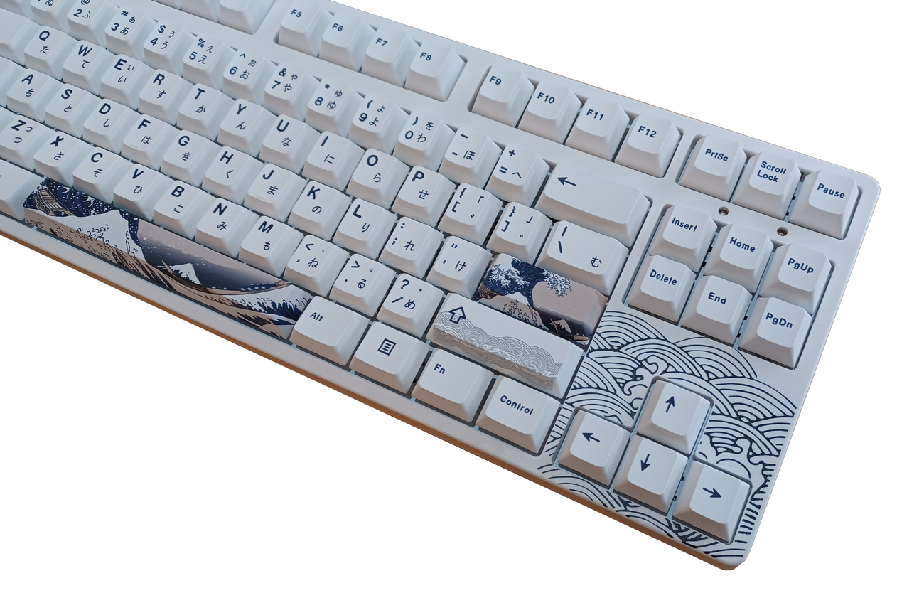 KBParadise Great Wave Japan 126 Key Cherry Profile Dye Sub PBT Keycap