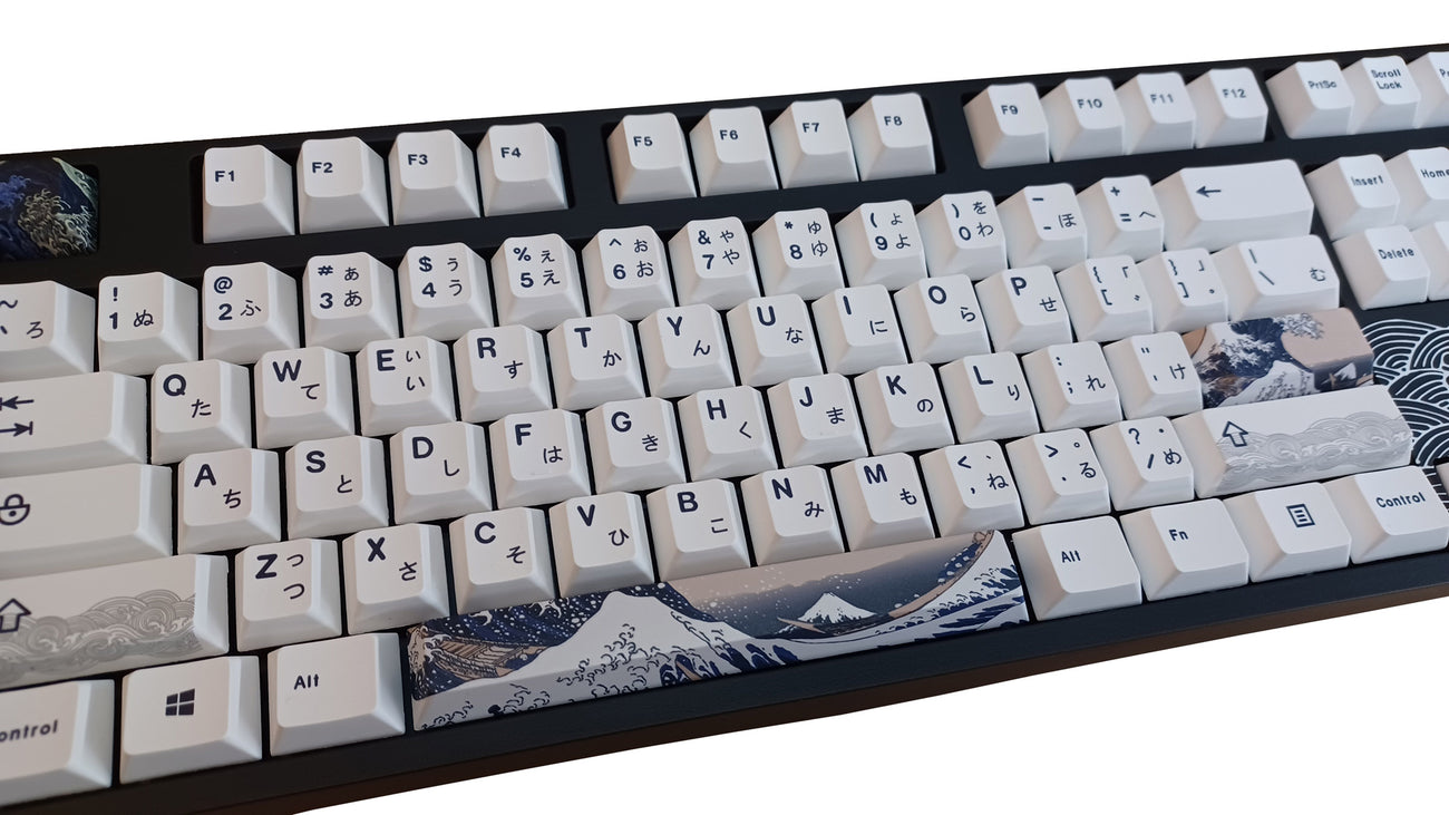 KBParadise Great Wave Japan 126 Key Cherry Profile Dye Sub PBT Keycap