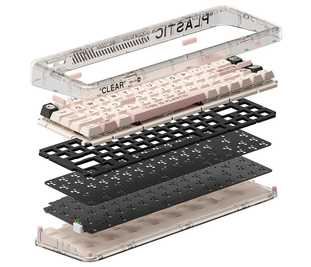 MelGeek Mojo68 RGB LED 65% Double Shot PBT Mechanical Keyboard