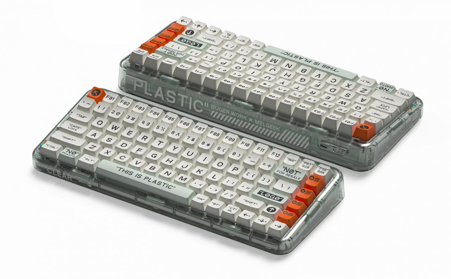 MelGeek Mojo84 Plastic Original 75% Wireless RGB Mechanical Keyboard