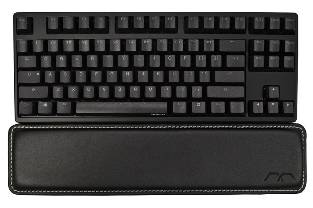 MK TKL Leather Wrist Rest with Grey Stitching
