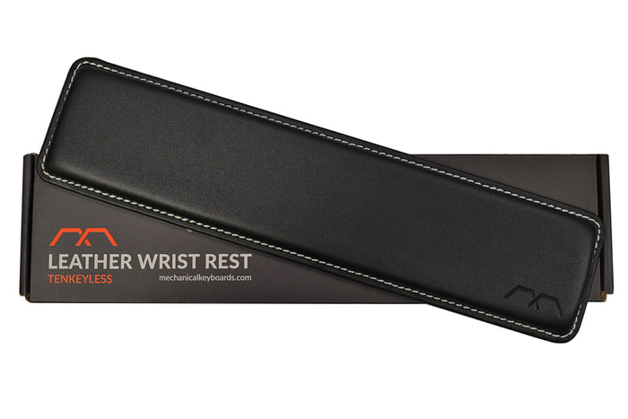 MK TKL Leather Wrist Rest with Grey Stitching