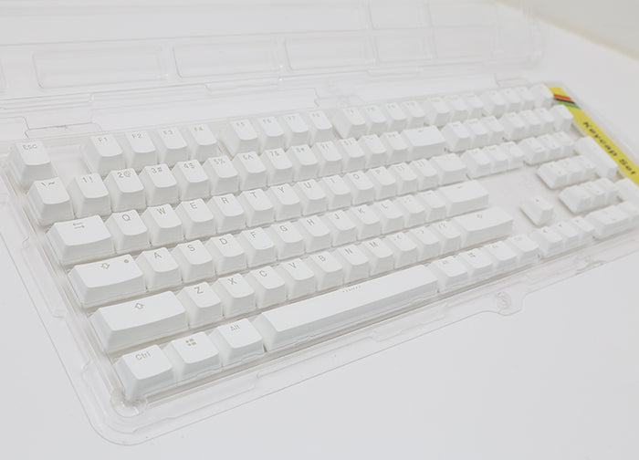Ducky White Seamless Backlit 108 Key OEM Profile PBT Keycap Set