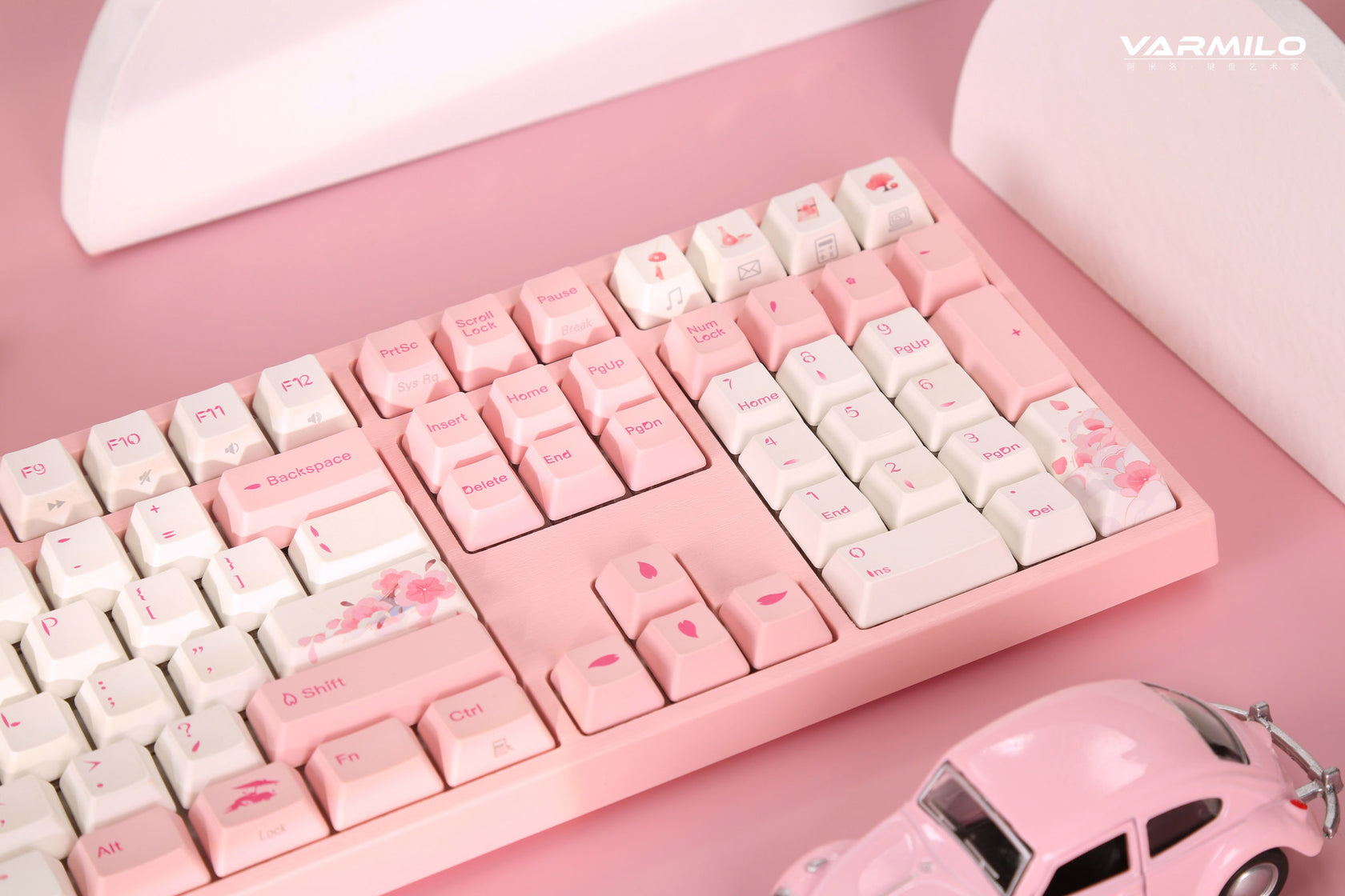 Varmilo VPM108 Sakura R2 White LED EC Mechanical Keyboard