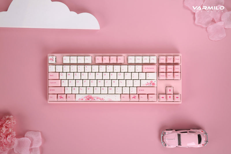 Varmilo VPH87 Sakura R2 White LED Mechanical Keyboard