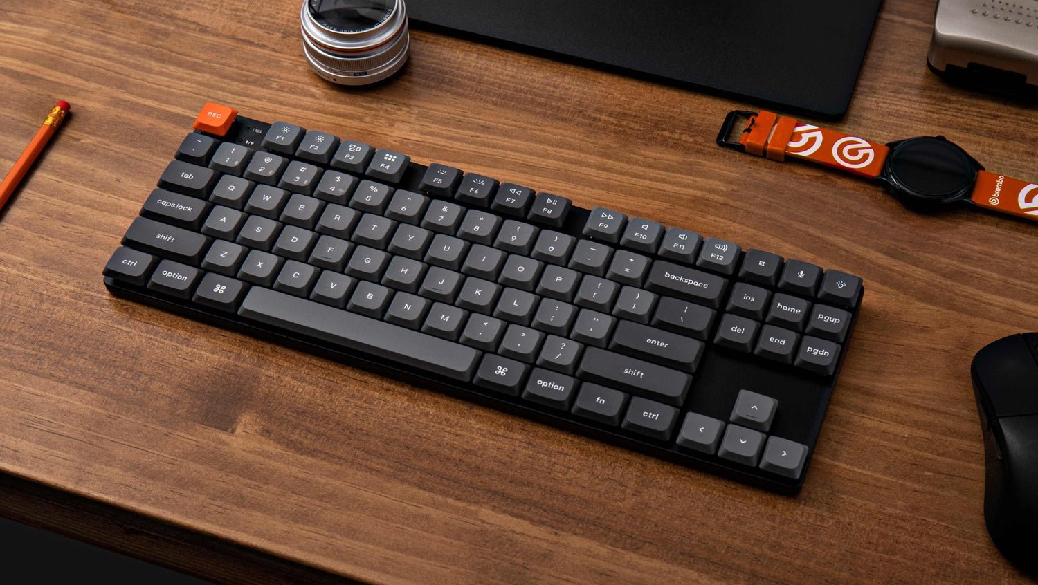 Keychron K1 Max Black TKL Wireless White LED Low Profile Mechanical Ke