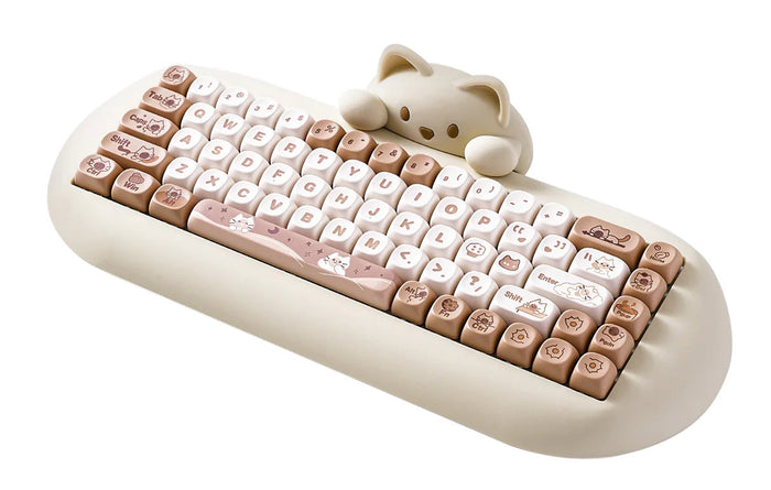 Yunzii C68 Cat Silicone 65% Hotswap Bluetooth + 2.4 GHz. RGB Mechanica
