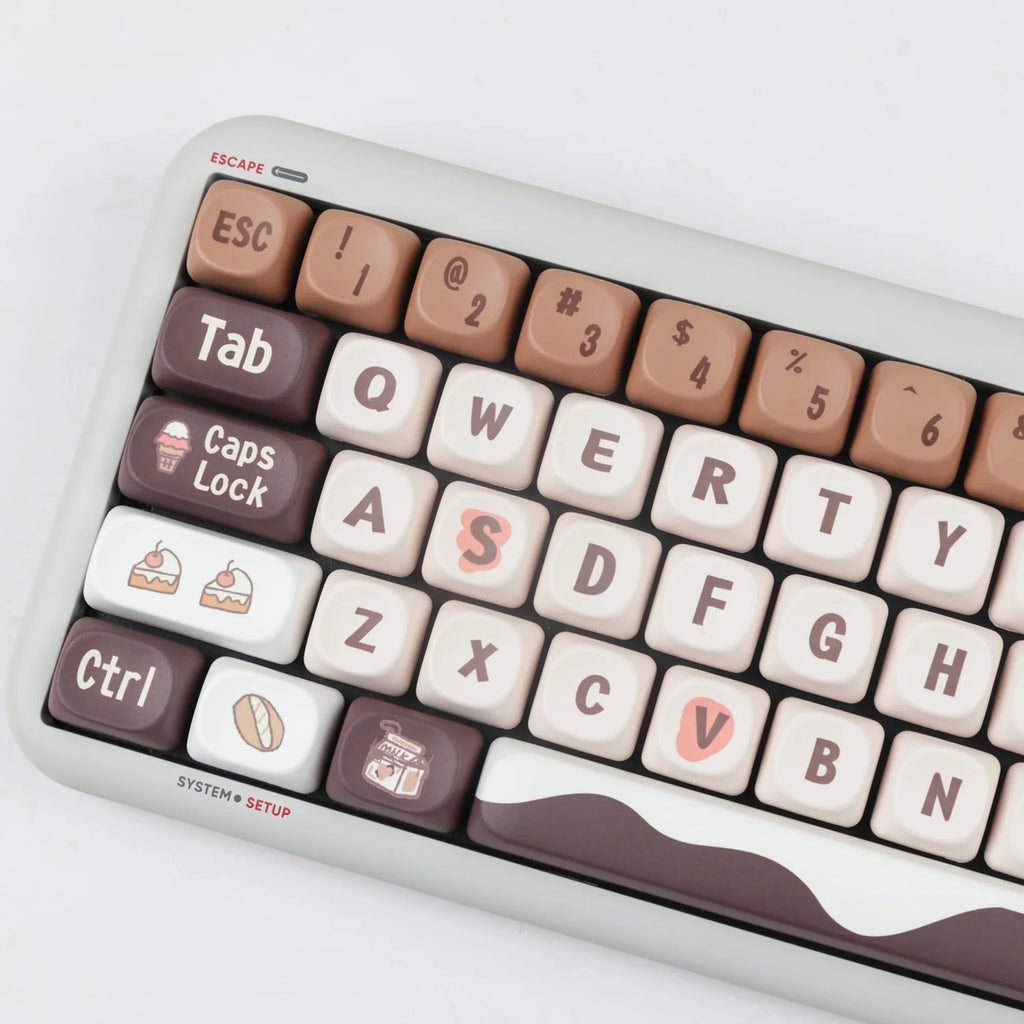 Yunzii Chocolate 137 Key MOA Profile Dye Sub PBT Keycap Set