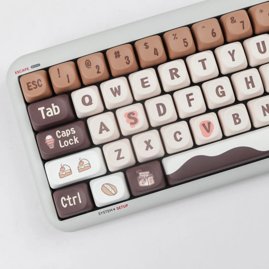 Yunzii Chocolate 137 Key MOA Profile Dye Sub PBT Keycap Set