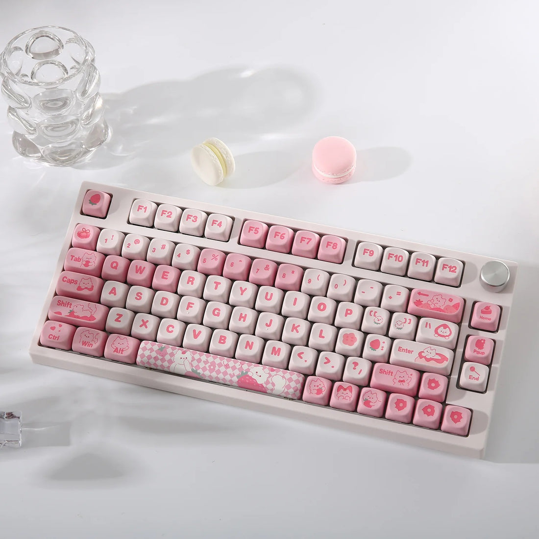 Yunzii Meow Meow Pink 141 Key MOA Profile Dye Sub PBT Keycap Set