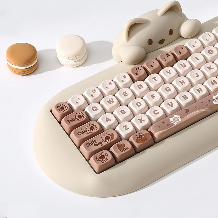 Yunzii Meow Meow Coffee 141 Key MOA Profile Dye Sub PBT Keycap Set