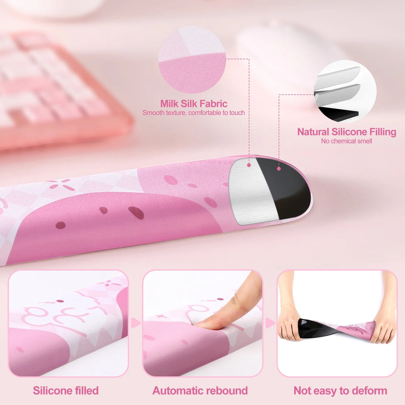 Yunzii Meow Meow Pink Wrist Rest
