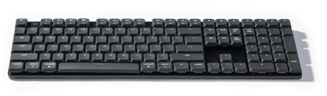 Keychron White on Black 135 Key LSA Profile ABS Backlit Keycap Set