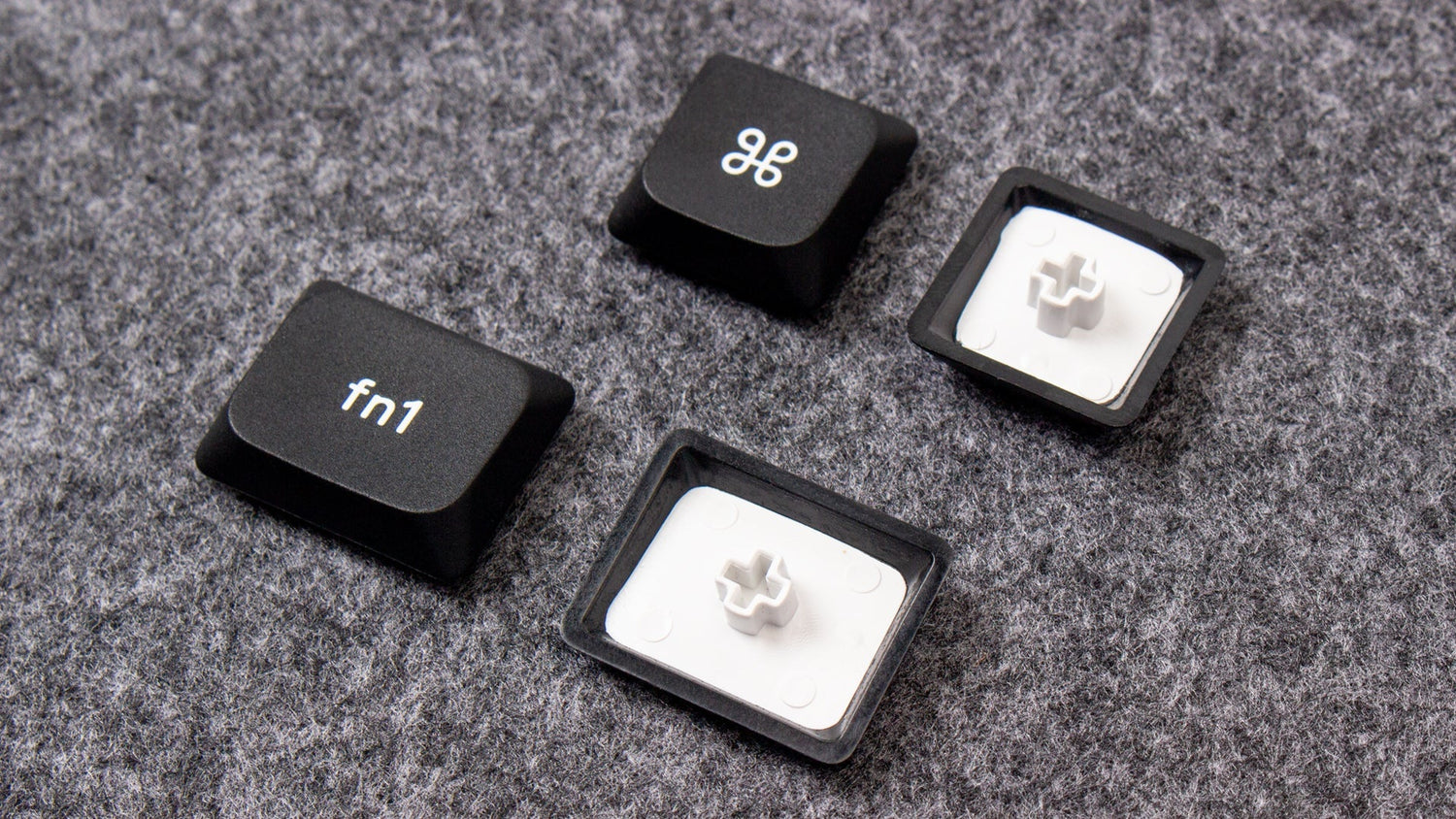 Keychron White on Black 118 Key LSA Profile Double Shot PBT Keycap Set