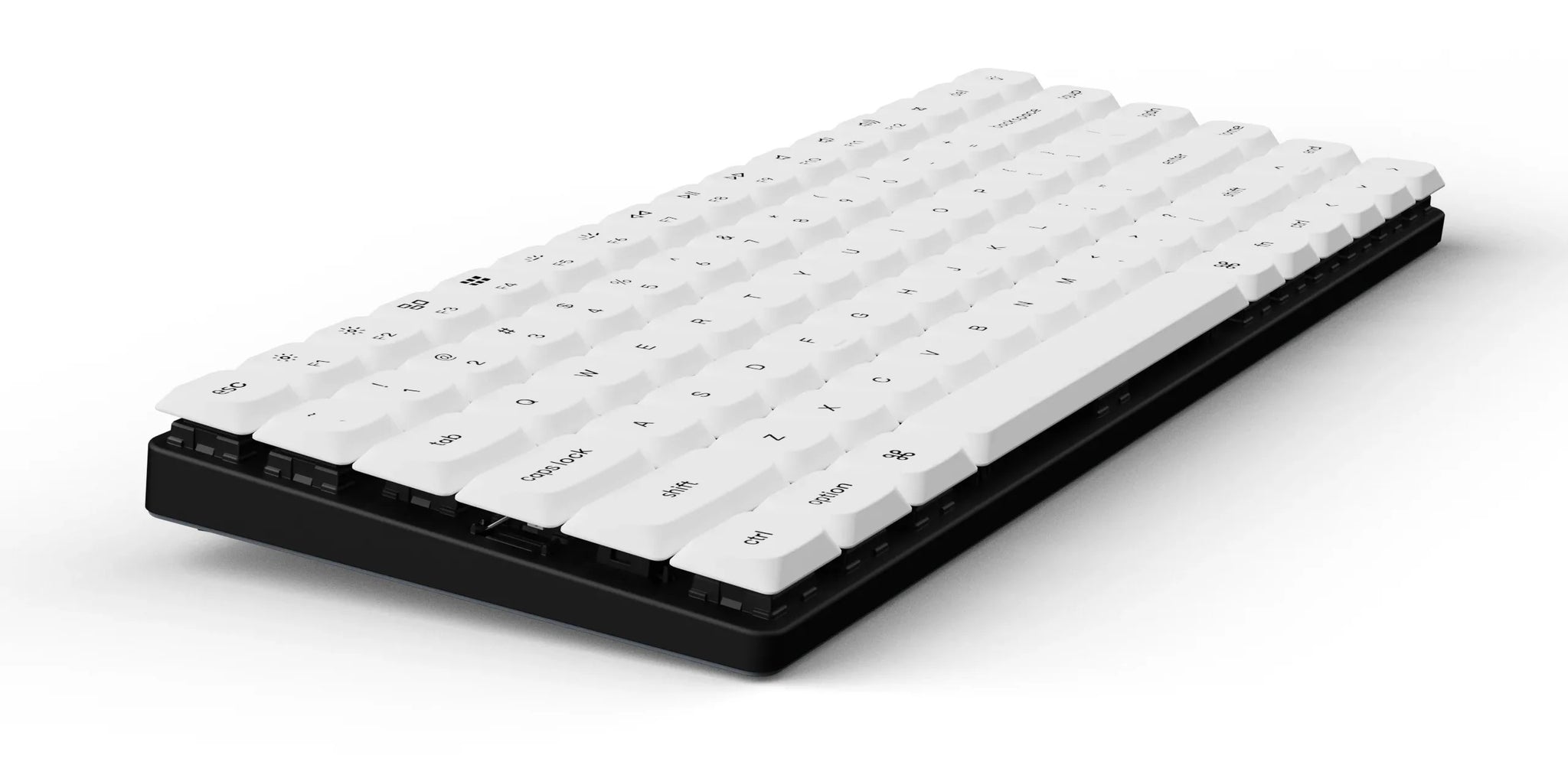 Keychron Black on White 118 Key LSA Profile Double Shot PBT Keycap Set