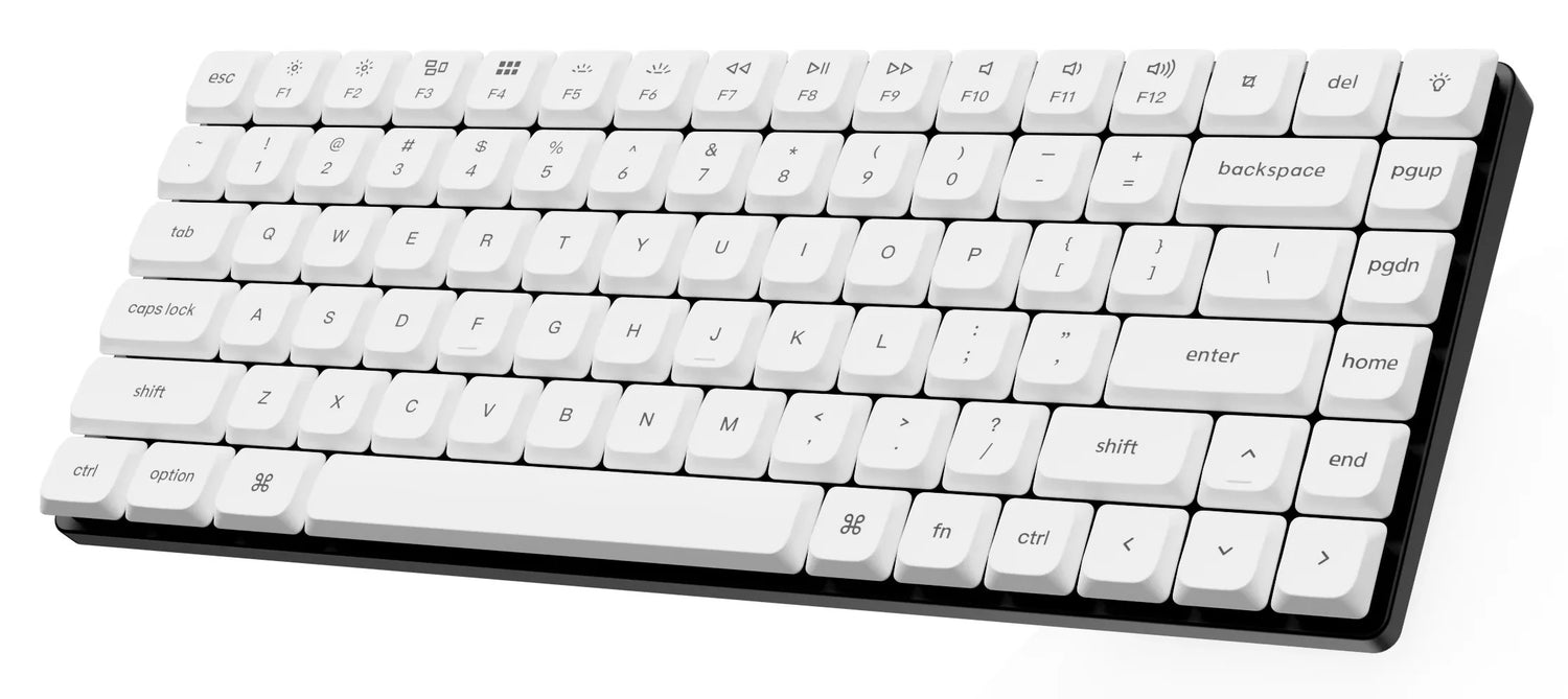 Keychron Black on White 118 Key LSA Profile Double Shot PBT Keycap Set