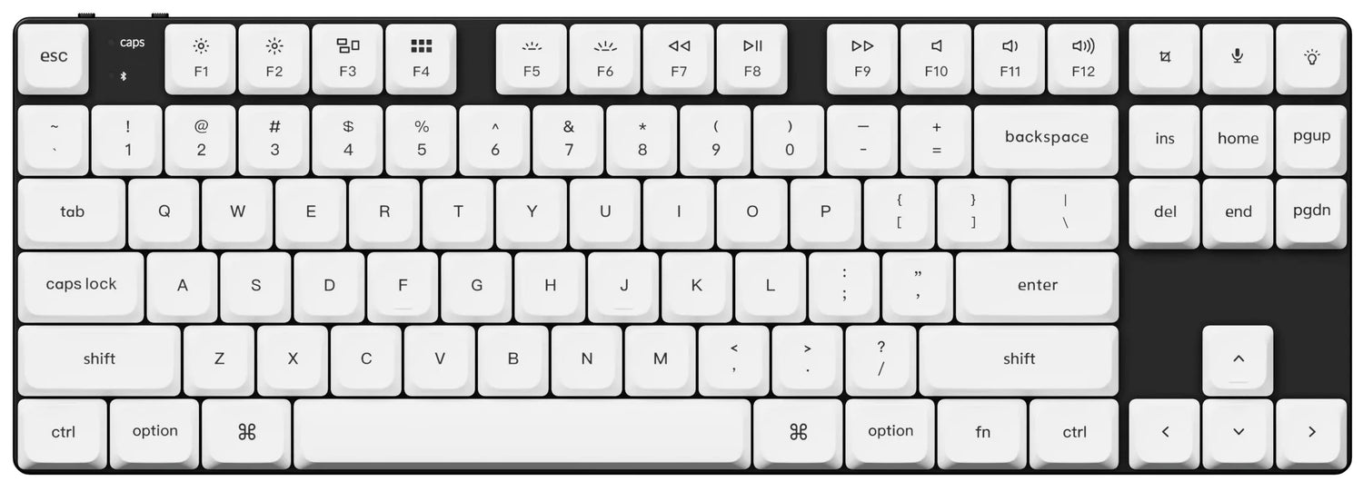 Keychron Black on White 118 Key LSA Profile Double Shot PBT Keycap Set