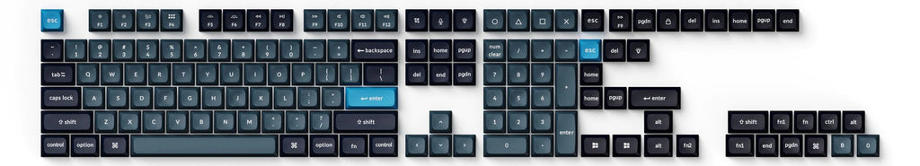Keychron Dark Grey / Greyish Blue 140 Key KSA Profile Double Shot PBT
