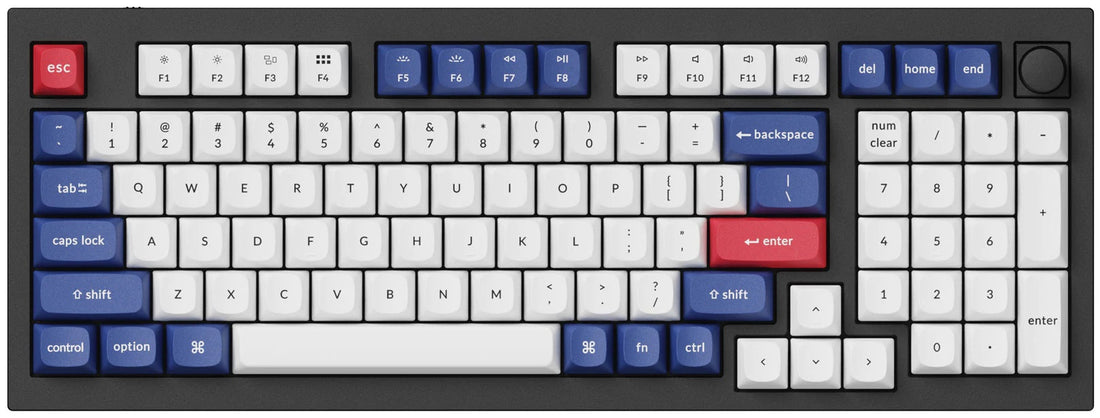 Keychron Blue / White 141 Key OSA Profile Double Shot PBT Keycap Set