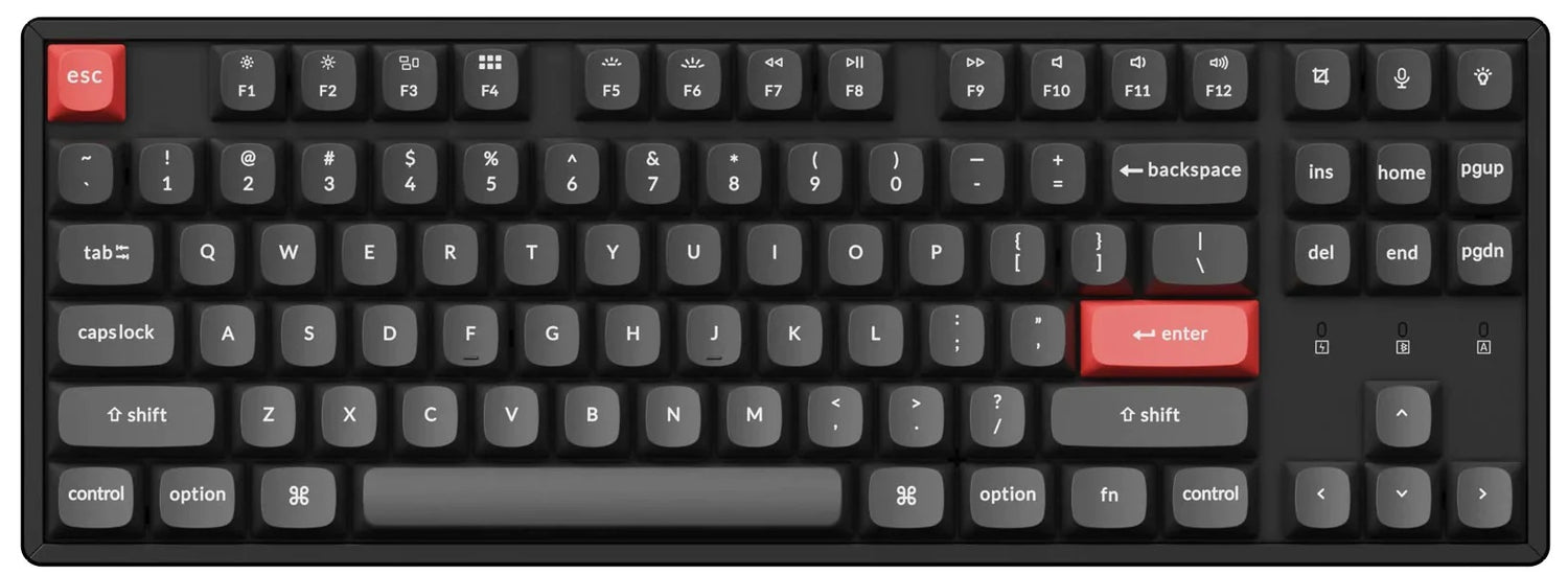 Keychron White on Black 141 Key OSA Profile Double Shot PBT Keycap Set