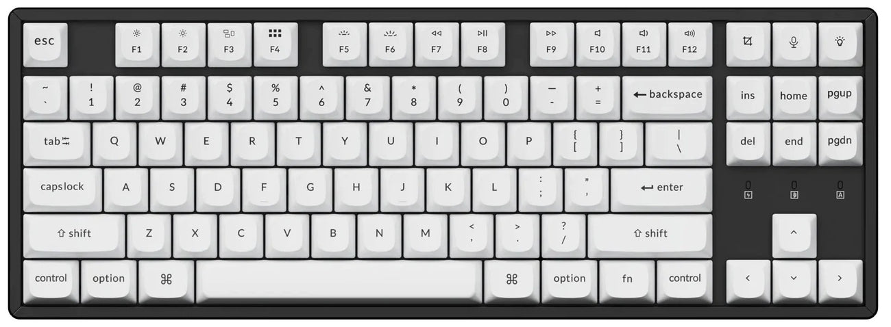 Keychron Black on White 141 Key OSA Profile Double Shot PBT Keycap Set