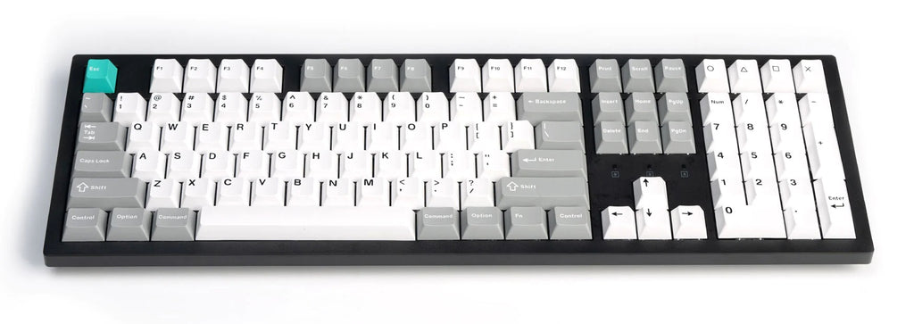 Keychron Grey / White / Mint 143 Key Cherry Profile Double Shot PBT Ke