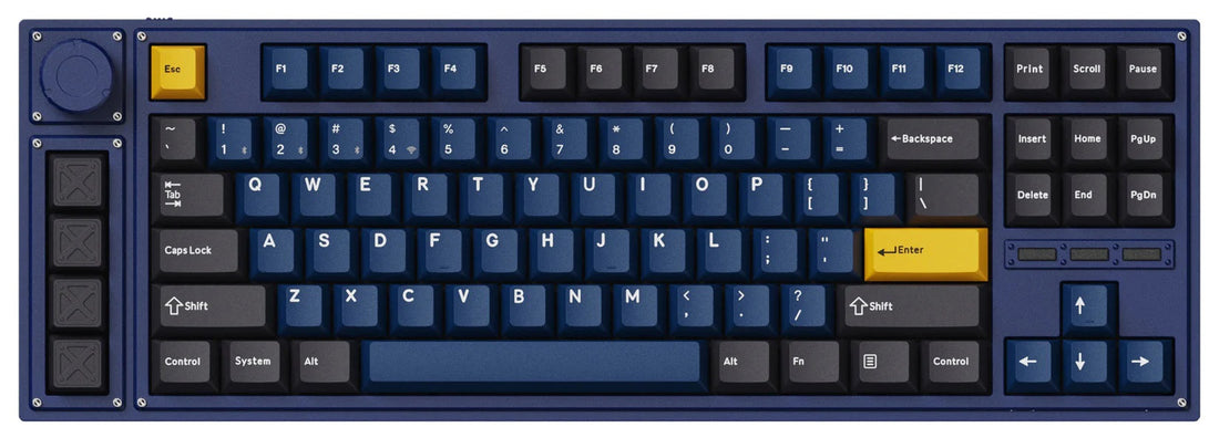 Keychron Blue / Black / Yellow 143 Key Cherry Profile Double Shot PBT