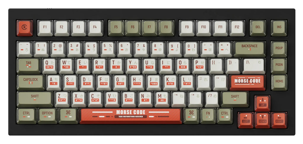 Keychron Morse Code 137 Key OEM Profile Dye Sub PBT Keycap Set