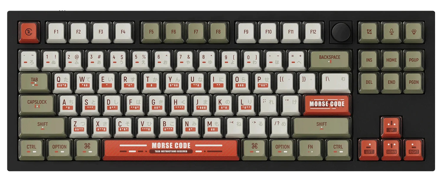 Keychron Morse Code 137 Key OEM Profile Dye Sub PBT Keycap Set