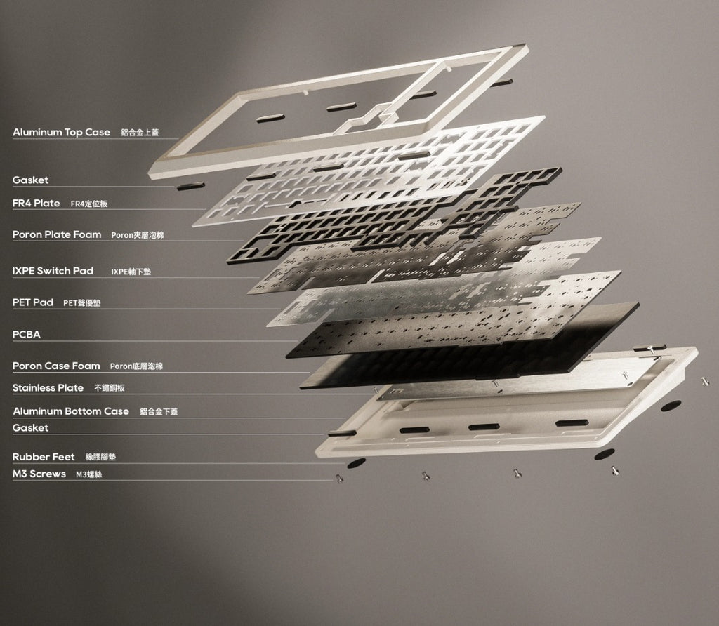 Vortex M0110A - 1800 Aluminum Barebones Hotswap RGB DIY Keyboard Kit