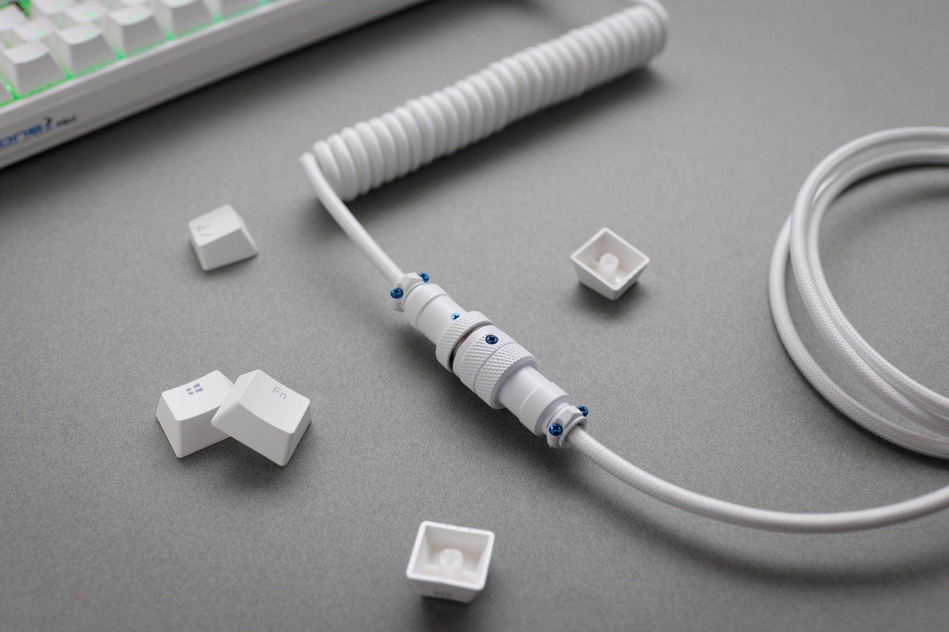 Ducky Heaven White Coiled USB Cable V2