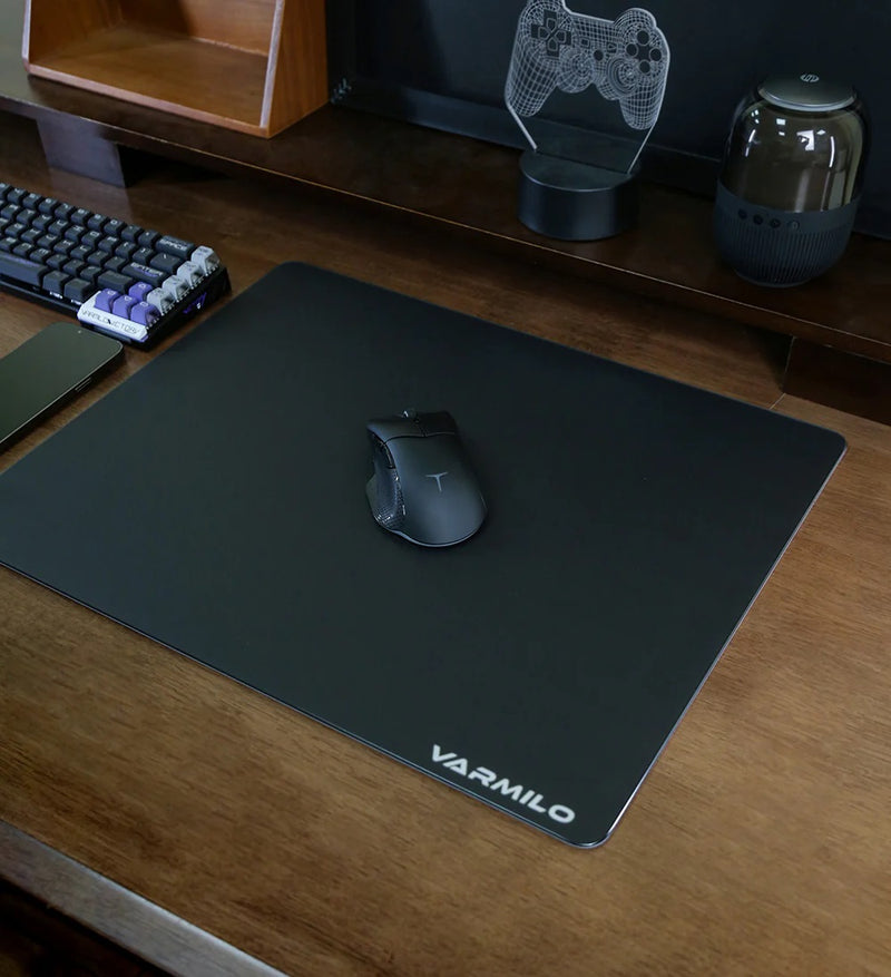 Varmilo Black Tempered Glass Mouse Pad