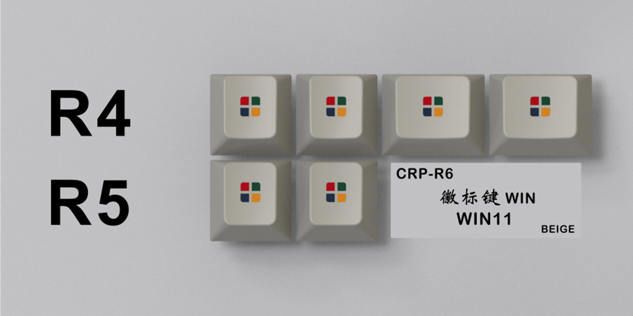 HammerWorks CRP Windows 11 Win 6 Key Cherry Profile Dye Sub Keycap Set