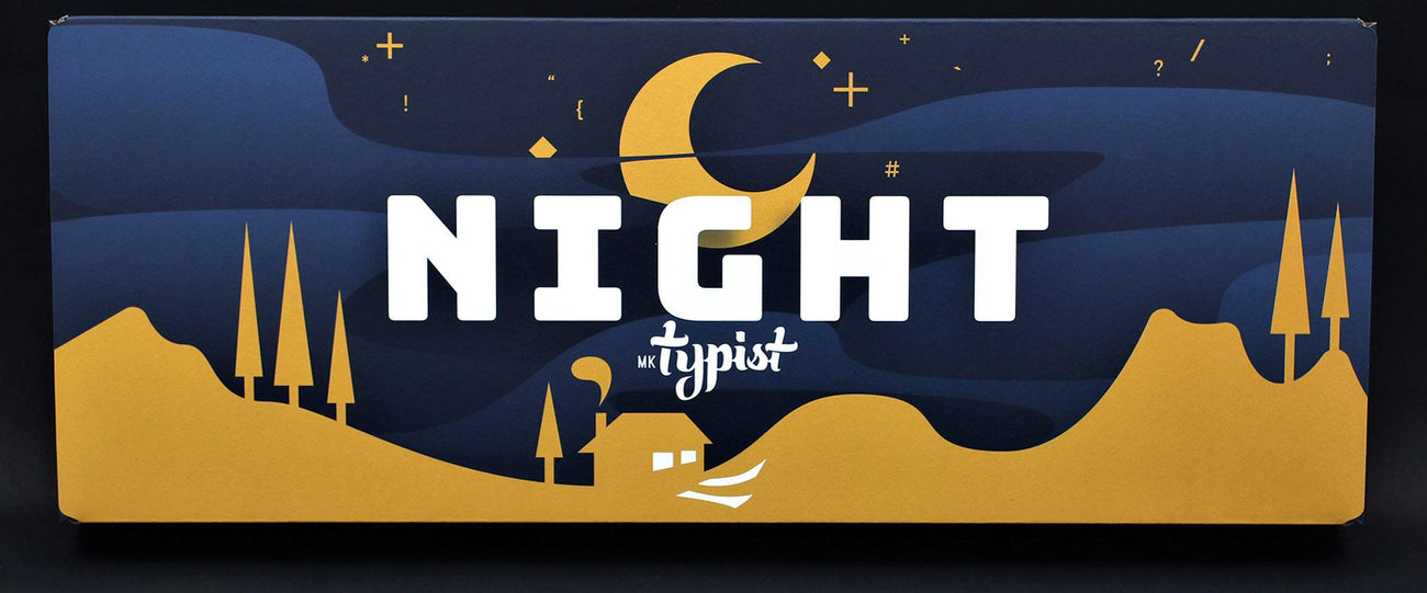 MK Night Typist Warm White LED Double Shot PBT Mechanical Keyboard