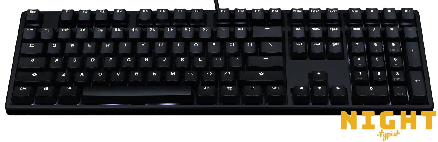 MK Night Typist Warm White LED Double Shot PBT Mechanical Keyboard