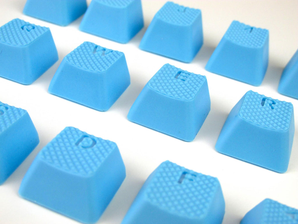 Tai-Hao Neon Blue Backlit 18 Key OEM Profile Double Shot TPR Rubber Ke