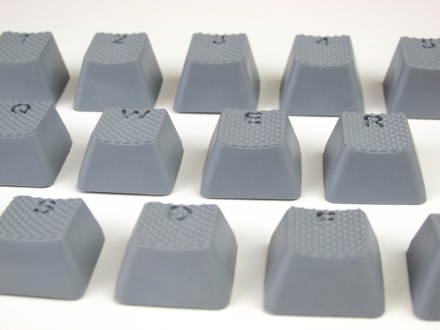 Tai-Hao Grey Backlit 18 Key OEM Profile Double Shot TPR Rubber Keycap
