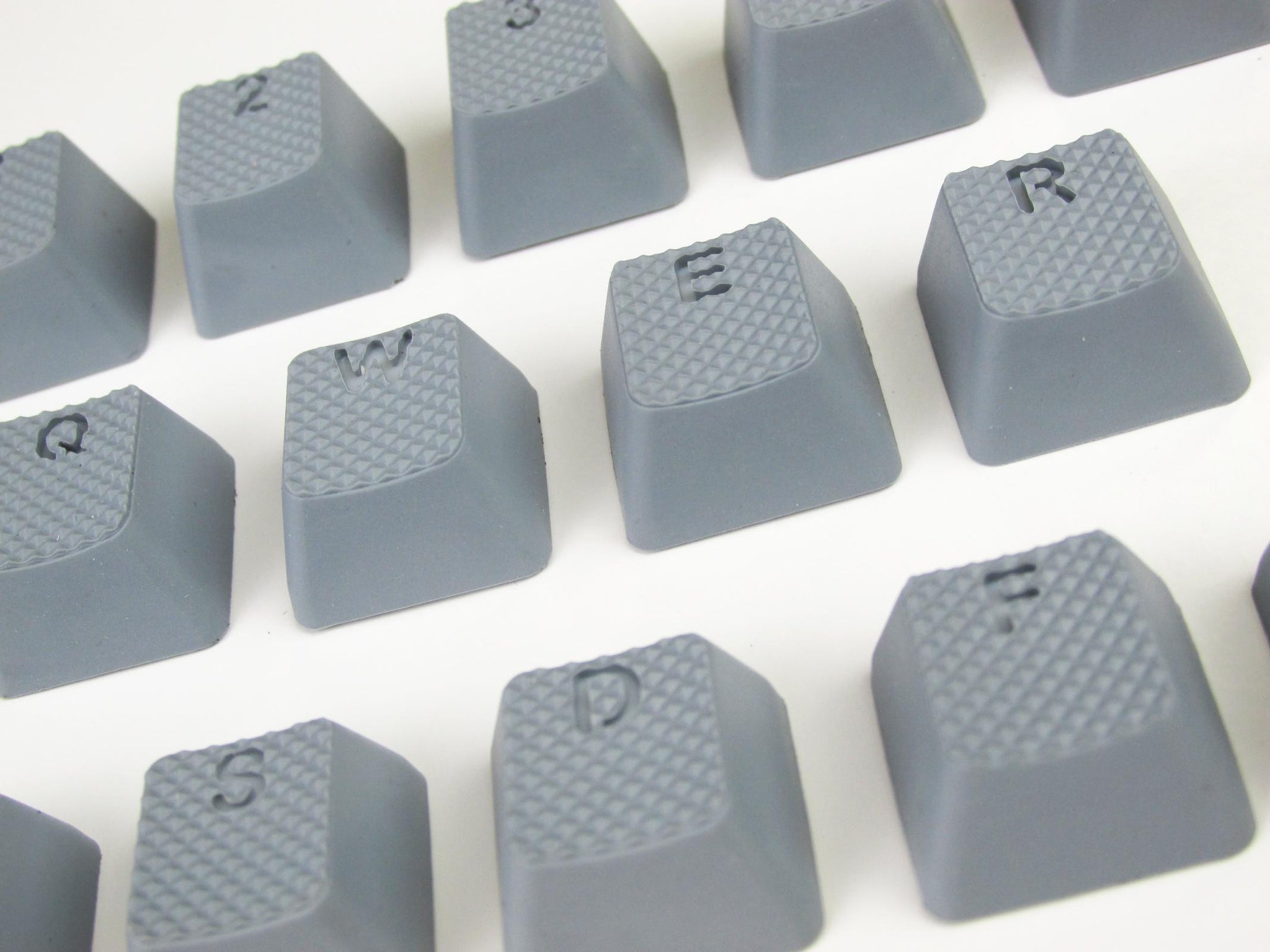 Tai-Hao Grey Backlit 18 Key OEM Profile Double Shot TPR Rubber Keycap