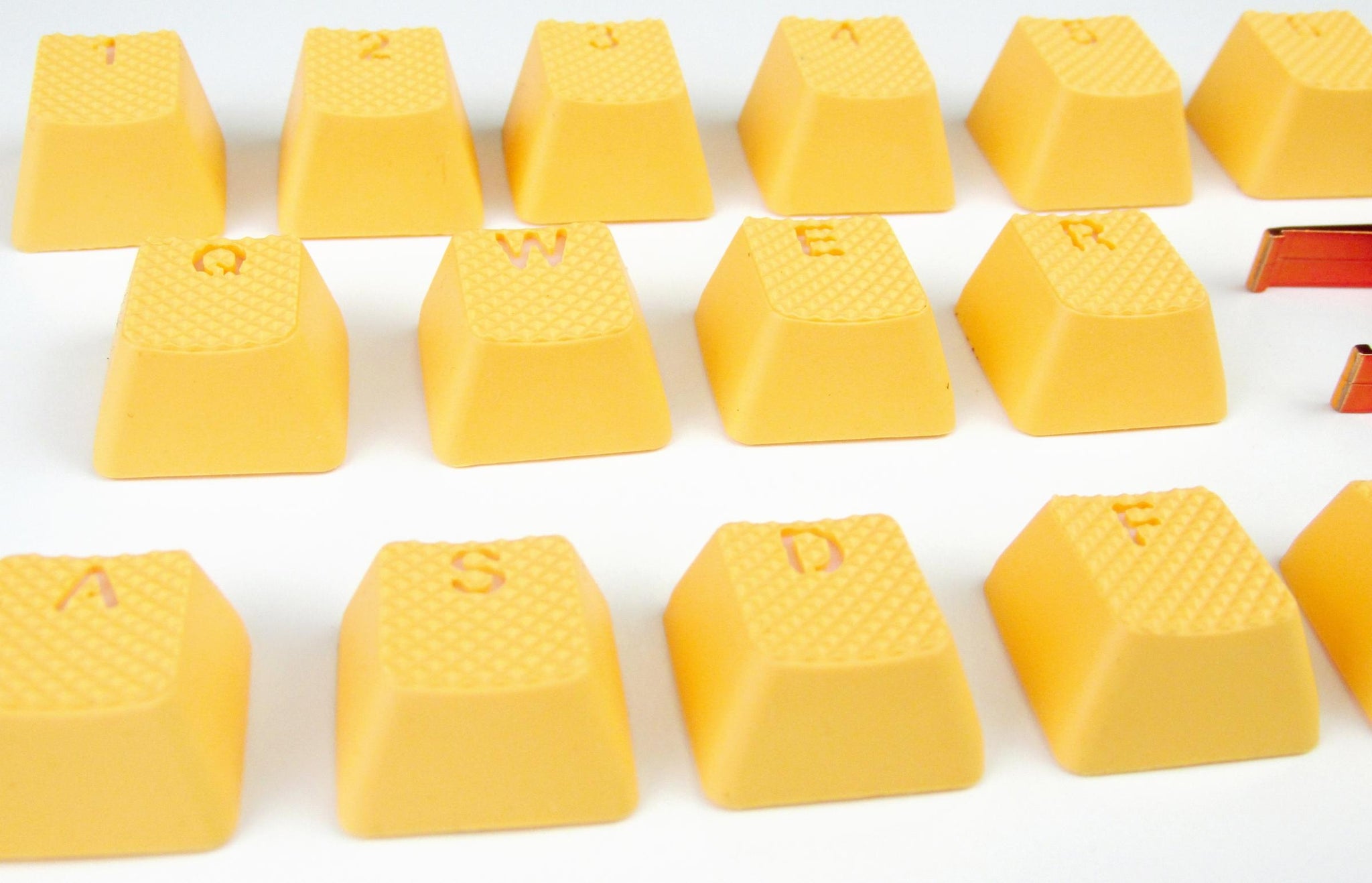 Tai-Hao Neon Orange Backlit 18 Key OEM Profile Double Shot TPR Rubber