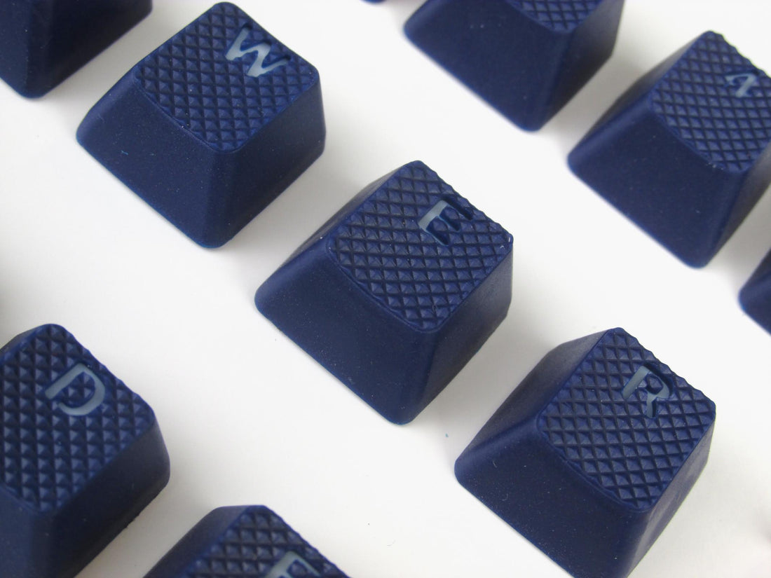Tai-Hao Blue Backlit 18 Key OEM Profile Double Shot TPR Rubber Keycap