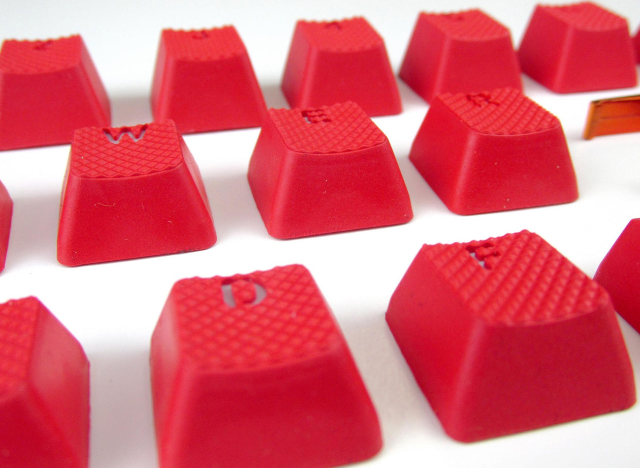 Tai-Hao Red Backlit 18 Key OEM Profile Double Shot TPR Rubber Keycap S