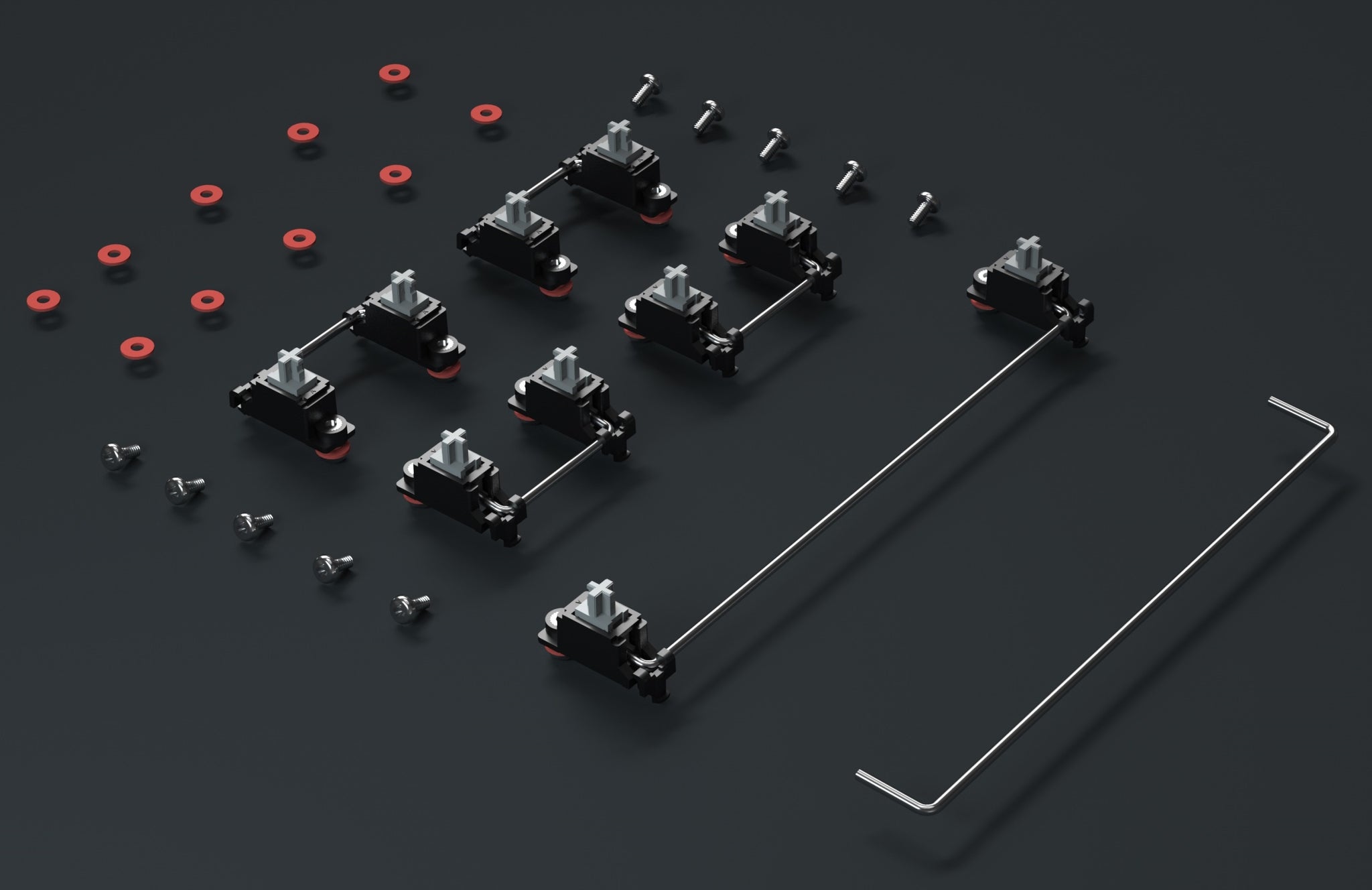 Gateron Stabilizers PCB Mount Screw-In TKL Kit
